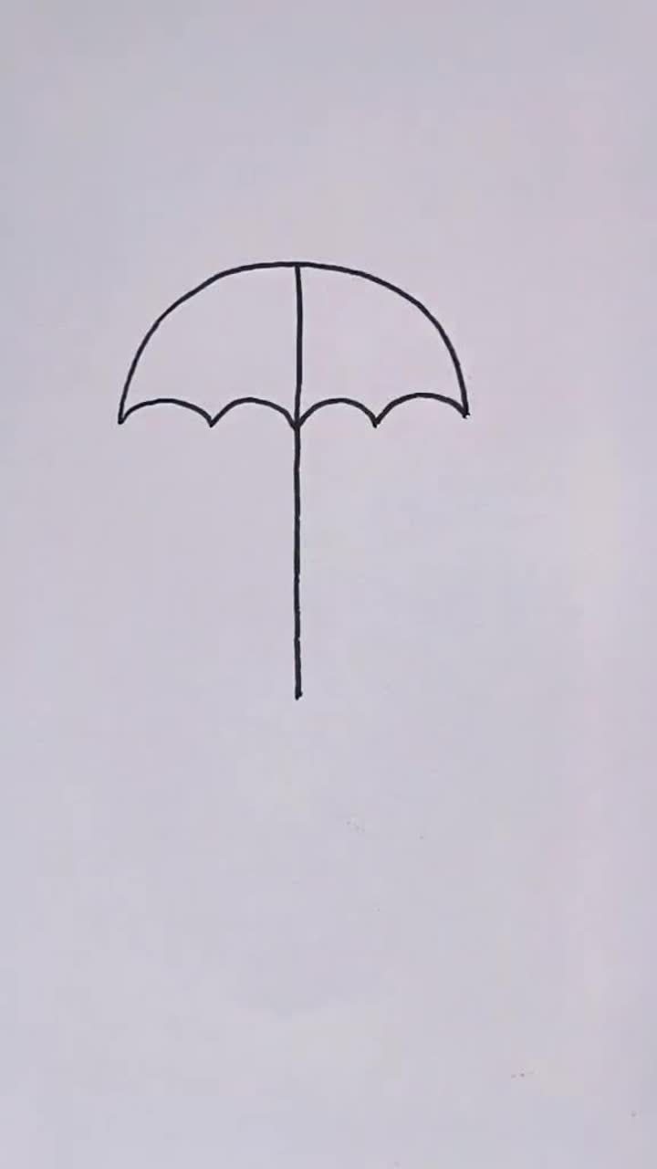 超简单的降落伞画法