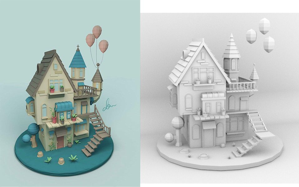 Maya建模|小房子诞生过程(全)