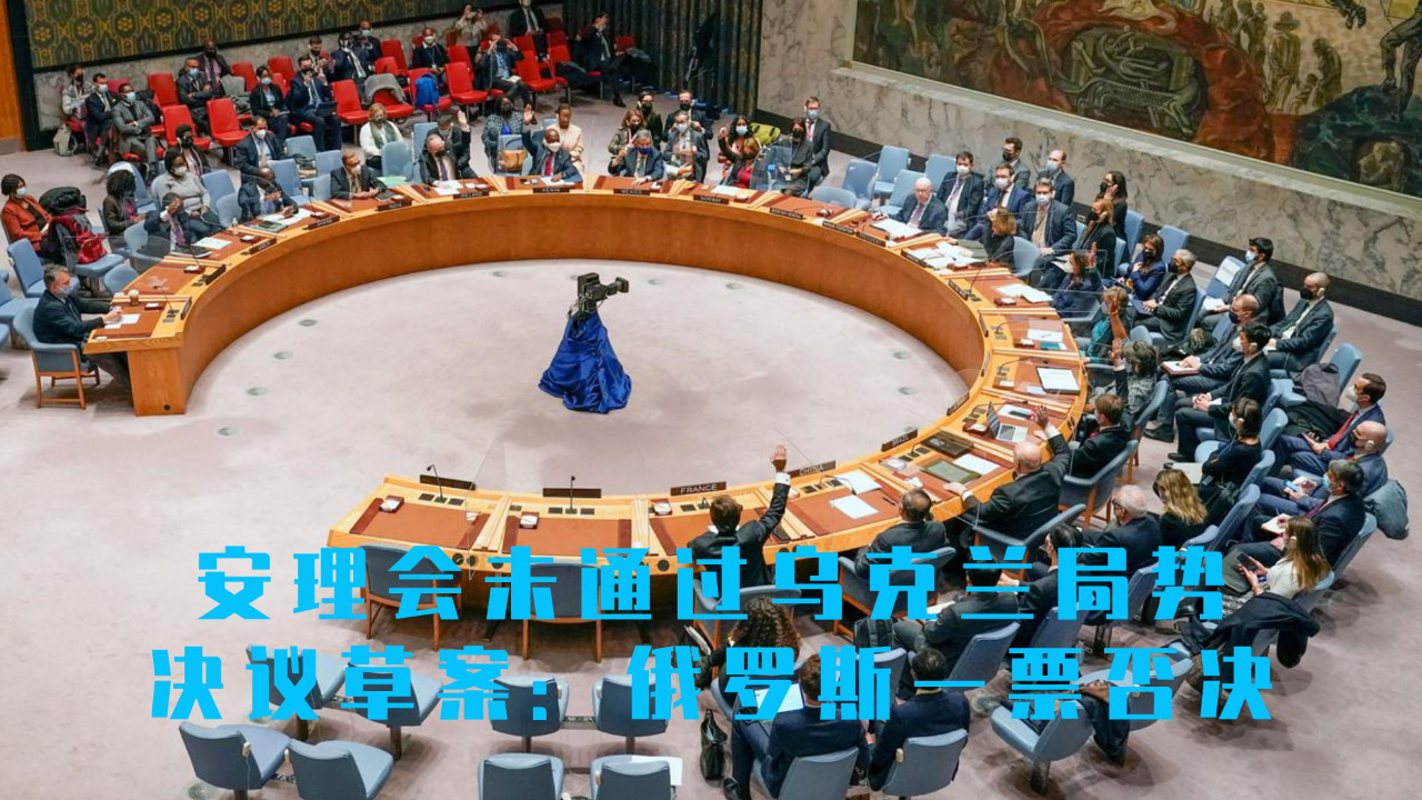 安理会未通过乌克兰局势决议草案:俄罗斯一票否决