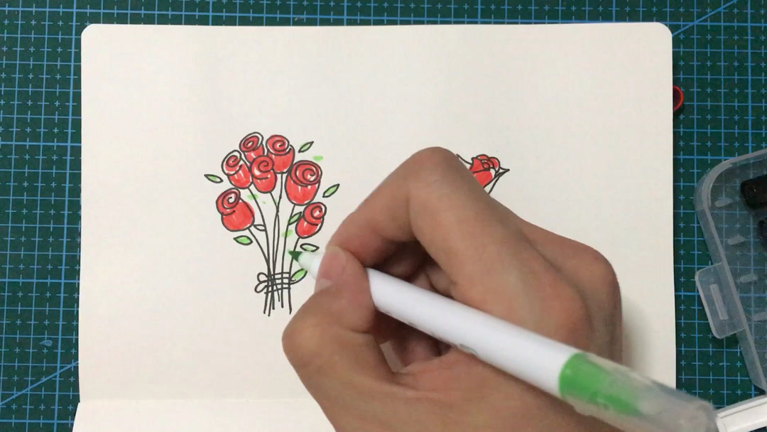 简笔画玫瑰花的画法,记得收藏哦