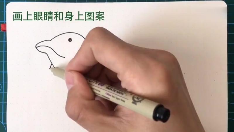 简笔画海豚的画法,记得收藏关注呦