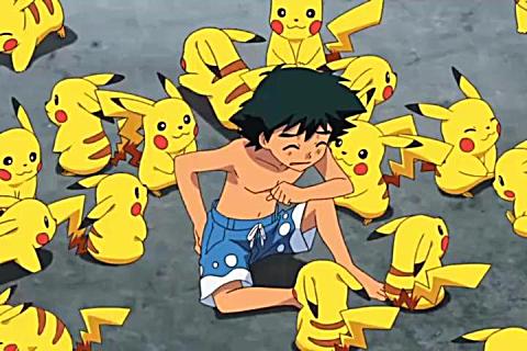 突然出现一群皮卡丘发出十万伏特, 小智被电懵了