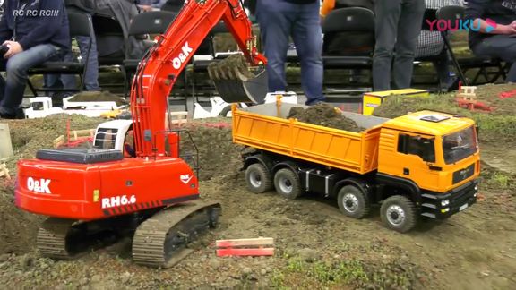 RC遥控斯堪尼亚奔驰卡车利勃海尔挖掘机