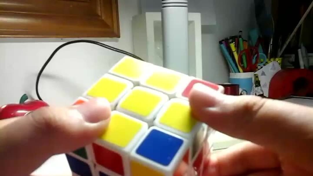 ...s Cube)初级玩法教程中第4、5步顶层色向 天空晴蓝录制 备注在评论里