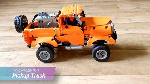 乐高玩家MOC小型皮卡,越野能力一流