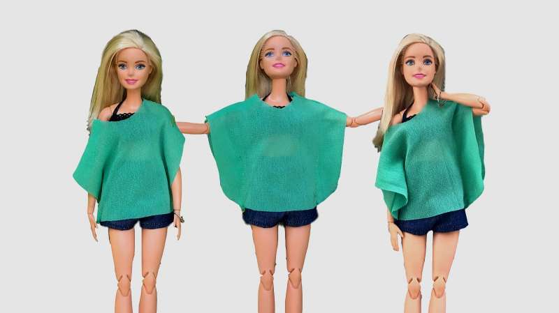 原来给芭比娃娃做衣服这么简单！解救手残党，2分钟就能做一件！