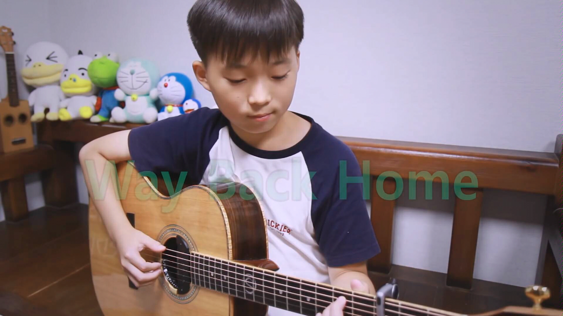 吉他指弹 way back home