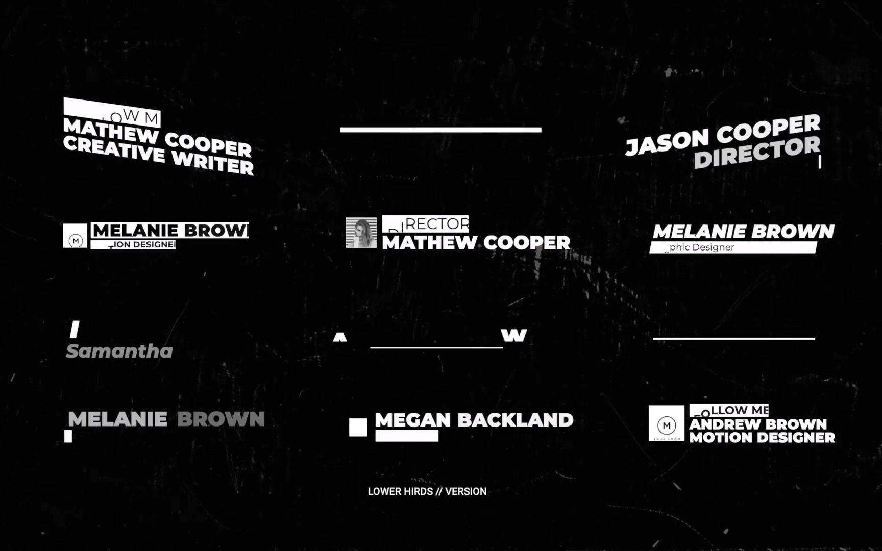 AE模板 | 简约时髦文字字幕动态创意设计排版视频动画开场