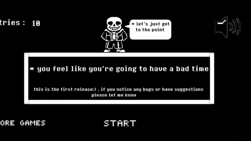 sans模拟器:这个游戏没有训练的人不可能击败sans