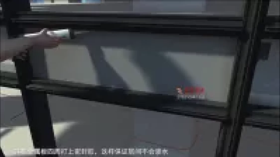 幕墙施工演示动画 写字楼玻璃安装动画