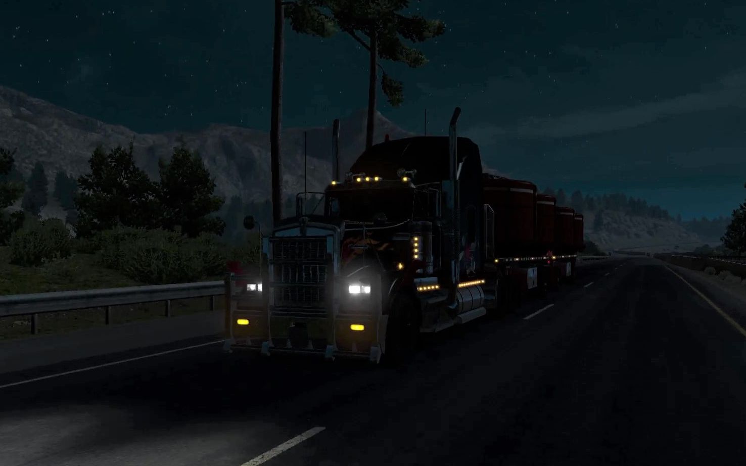 美国卡车模拟联机日常:从半夜到清晨的运输