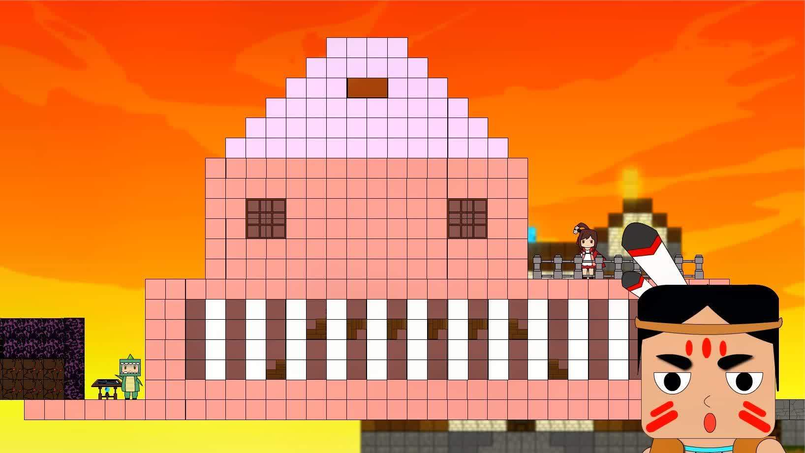 迷你世界动画第184集:小楼房屋美得很,区域复制方块挪房子很爽