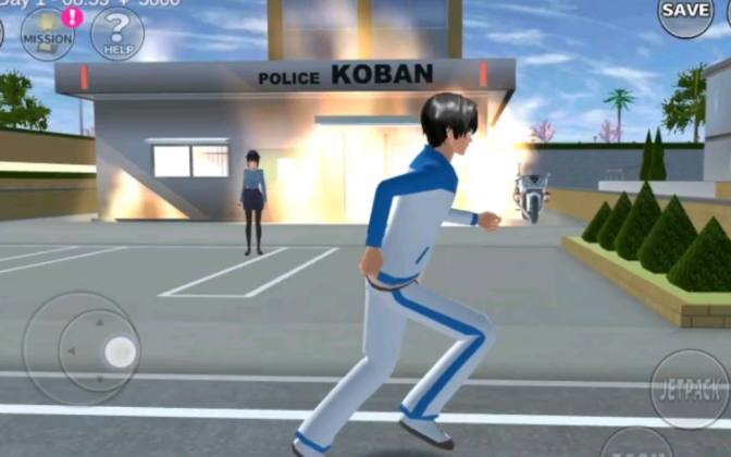 「樱花校园模拟器」我把警察局烧了