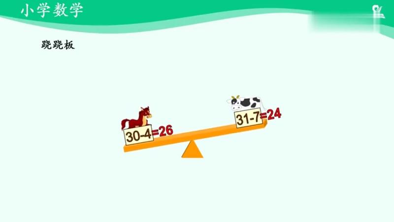 小学数学微课堂(人教版)1年级 第11周 ① 两位数减一位数、整十