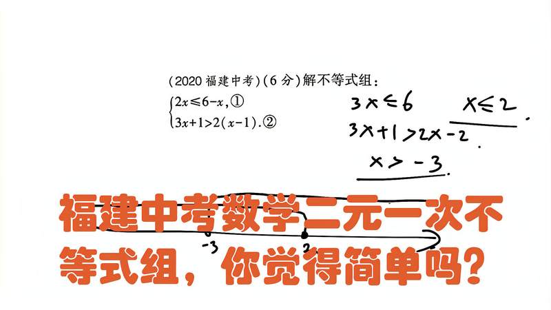 福建中考数学二元一次不等式组,你觉得简单吗?
