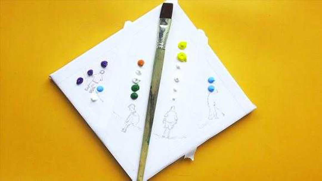 初学者"丙烯"画演练,超级简单,一看就会