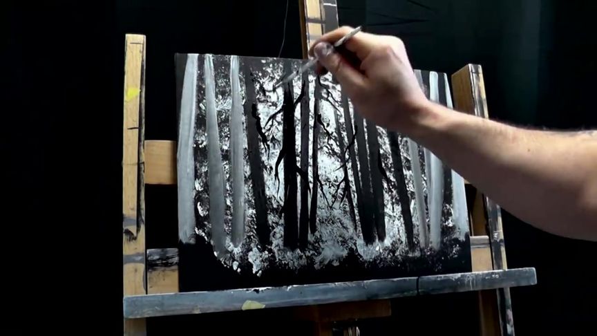 不到4分钟即可画出一片森林,试试看