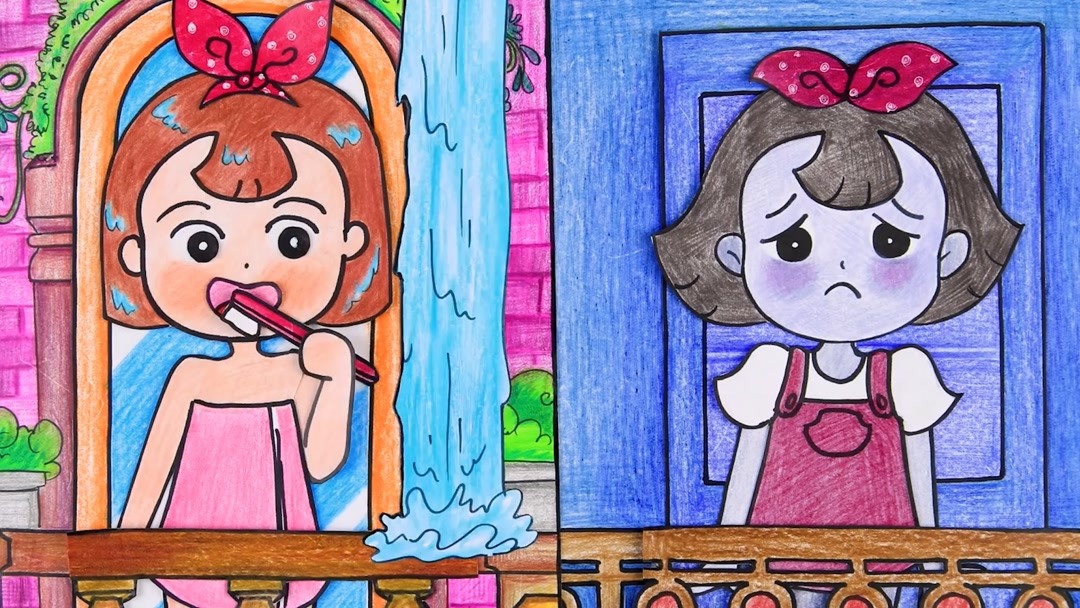 趣味定格动画:乐观的小美和忧郁的小美,你更喜欢哪样的小美?