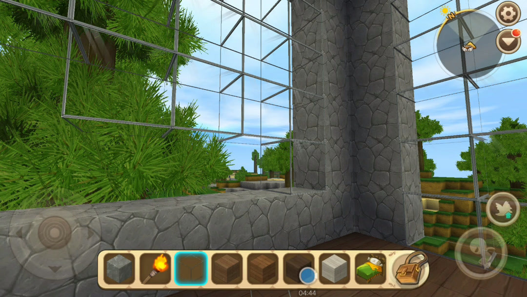 迷你世界大玻璃安装完成