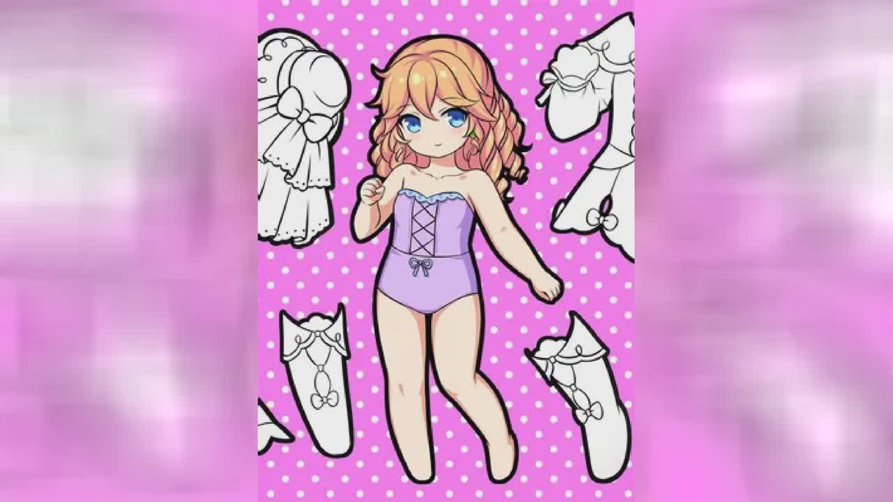 ...你来涂上漂亮的颜色吧 #儿童简笔画 #儿童绘画和着色 #纸娃娃换装#...