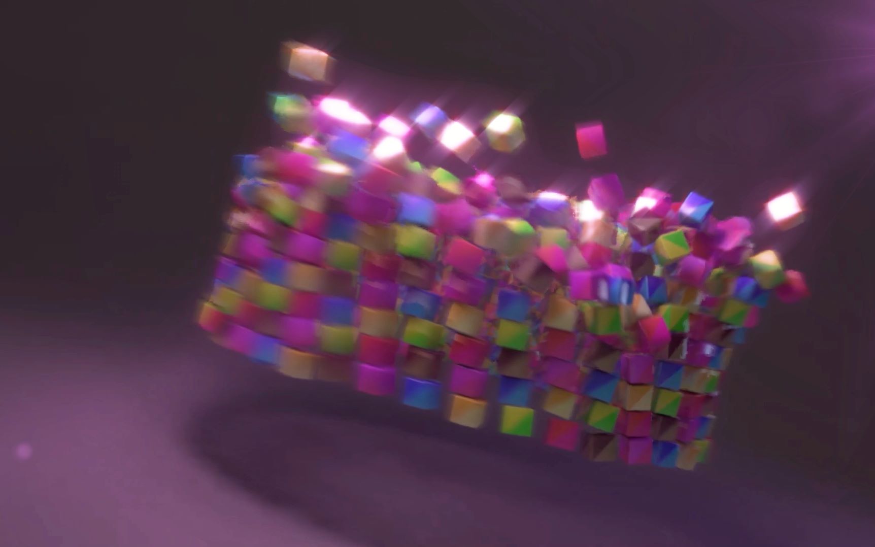 【C4D】方块粒子旋转爆炸动画