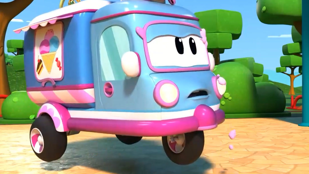 儿童动画故事,冰淇淋车坏了怎么办,冰淇淋到处乱飞!