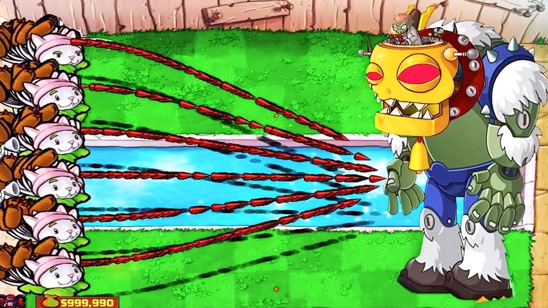 植物大战僵尸:大哥级别的猫尾草!如何抵抗巨人僵尸入侵?吓人啊