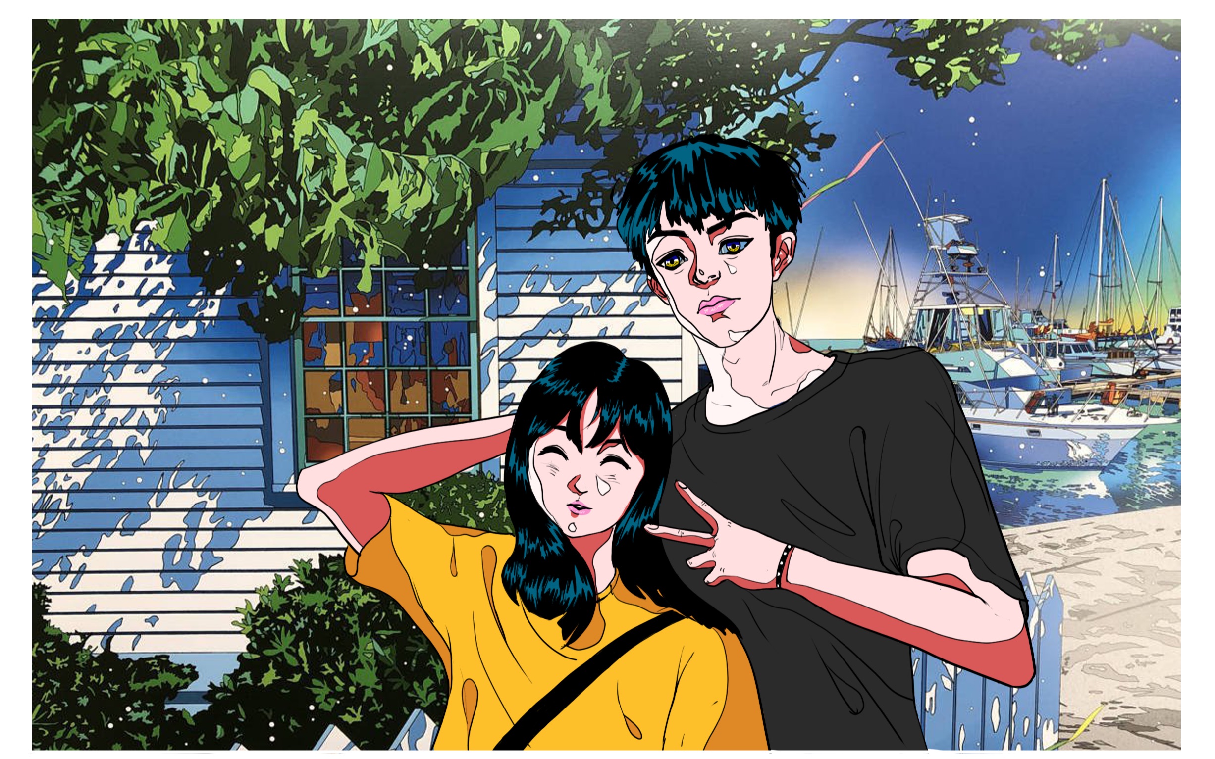 【生活绘画】【photoshop】我们的第一张合影