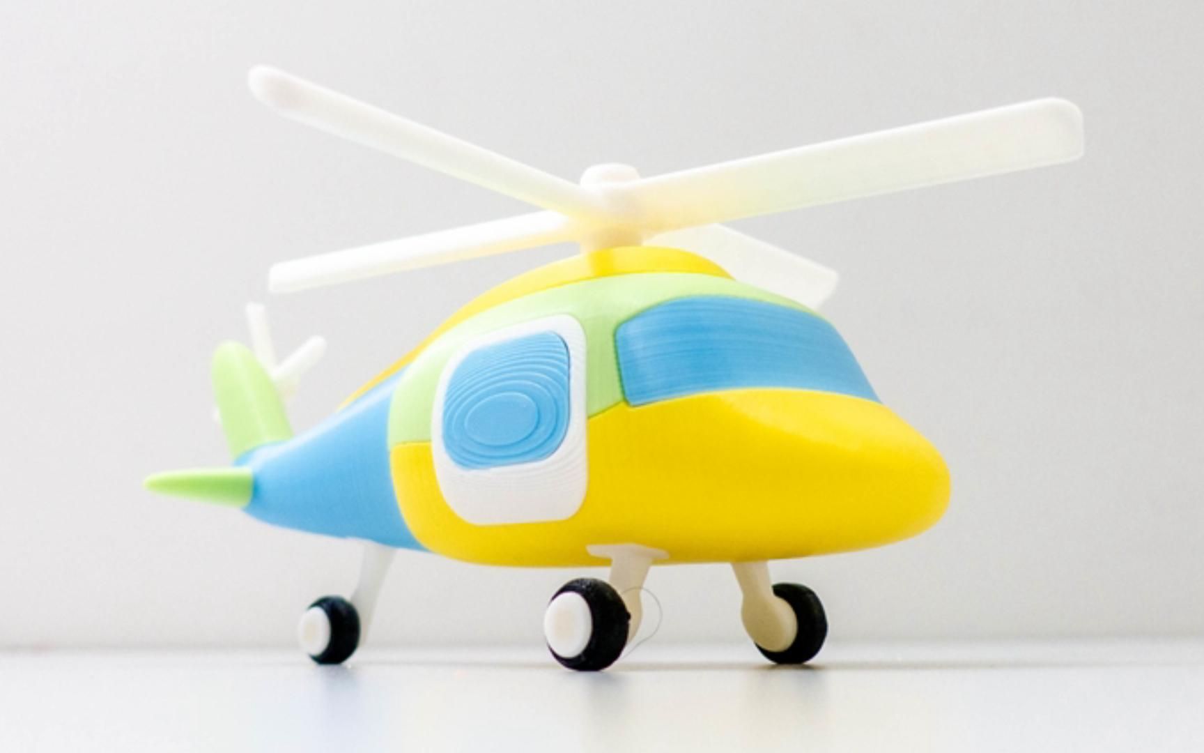 3D打印:拼装直升机 模型分享