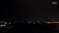 上海陆家嘴上空暴雨电闪雷鸣