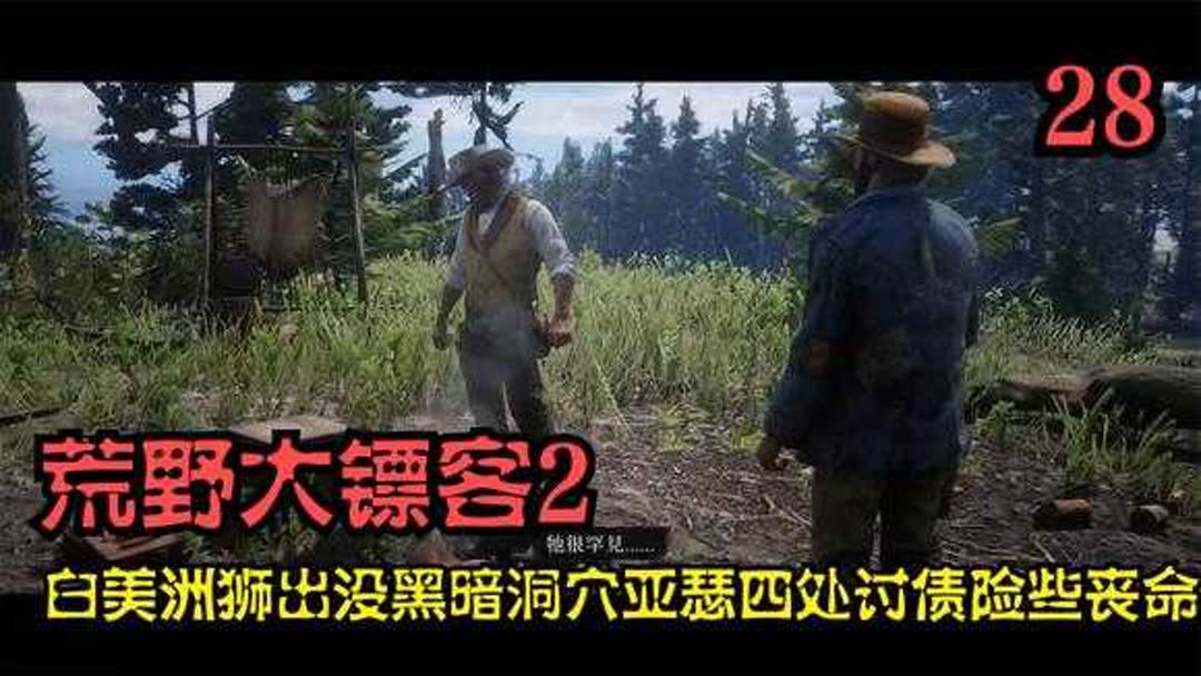 荒野大镖客2,白美洲狮出没黑暗洞穴亚瑟四处讨债险些丧命(28)