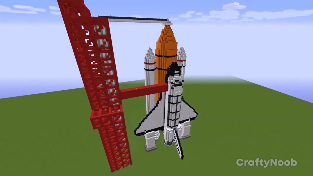 我的世界:这么大的火箭,去哪儿都可以