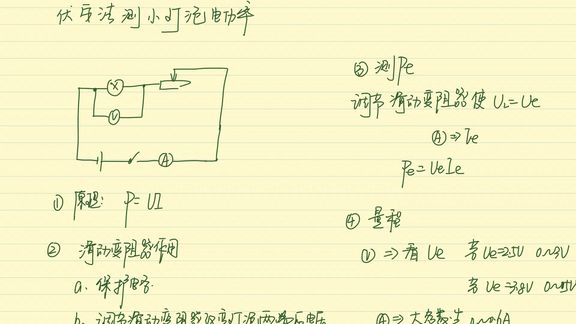 伏安法测量小灯泡额定功率的考点梳理