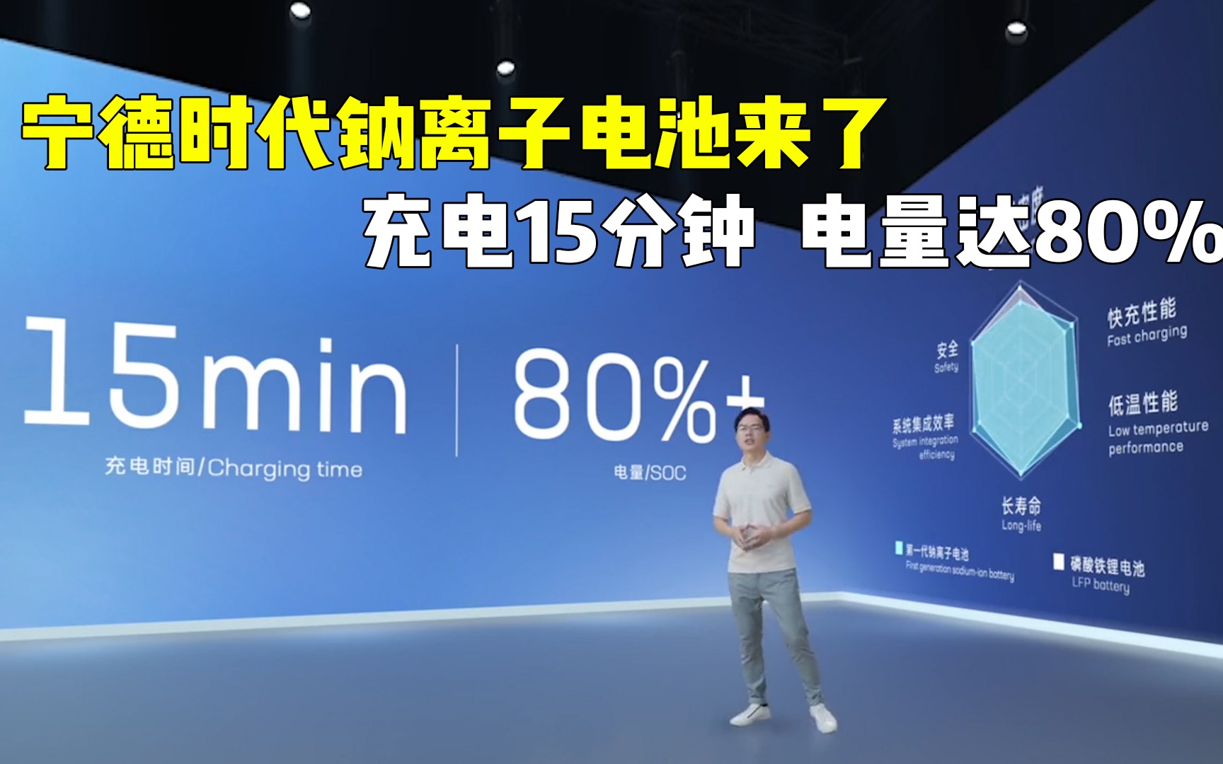 宁德时代钠离子电池来了!充电15分钟,电量达80%