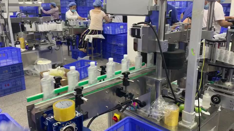 消毒凝胶双面贴标机2