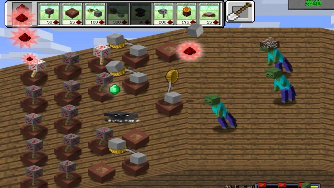 mc植物大战僵尸小游戏 僵尸入侵第45期