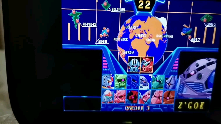 D哥演示推荐安卓手机模拟街机经典格斗游戏《机动战士高达EX格斗》