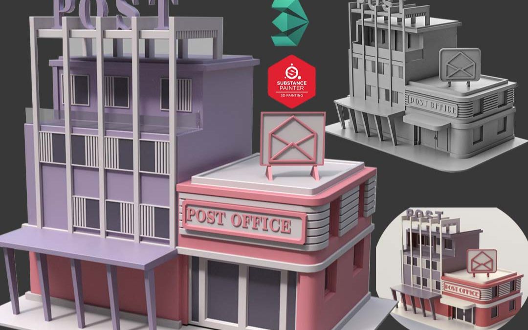 3dmax场景建模:风格化房子场景模型建模 3dmax场景模型搭建技巧
