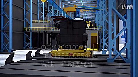 工业动画-生产线流程三维动画-炼钢厂钢材生产线3D动画-巨浪文化