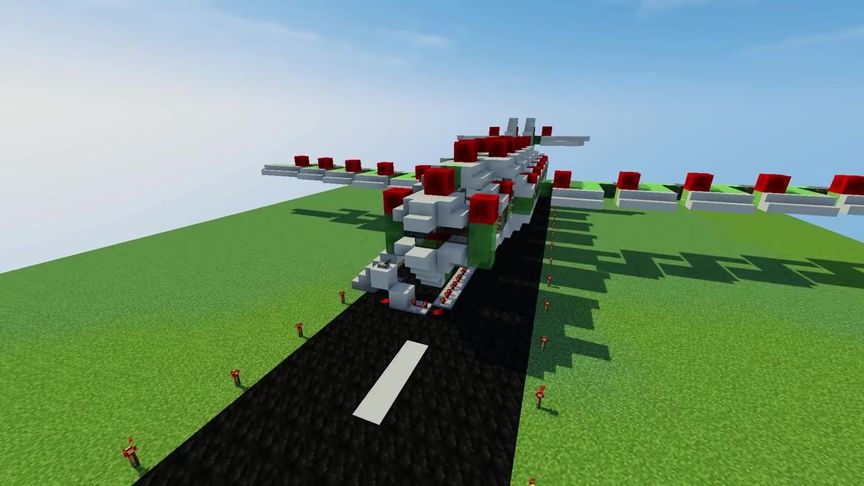 我的世界红石飞机 不用MOD也能飞起来