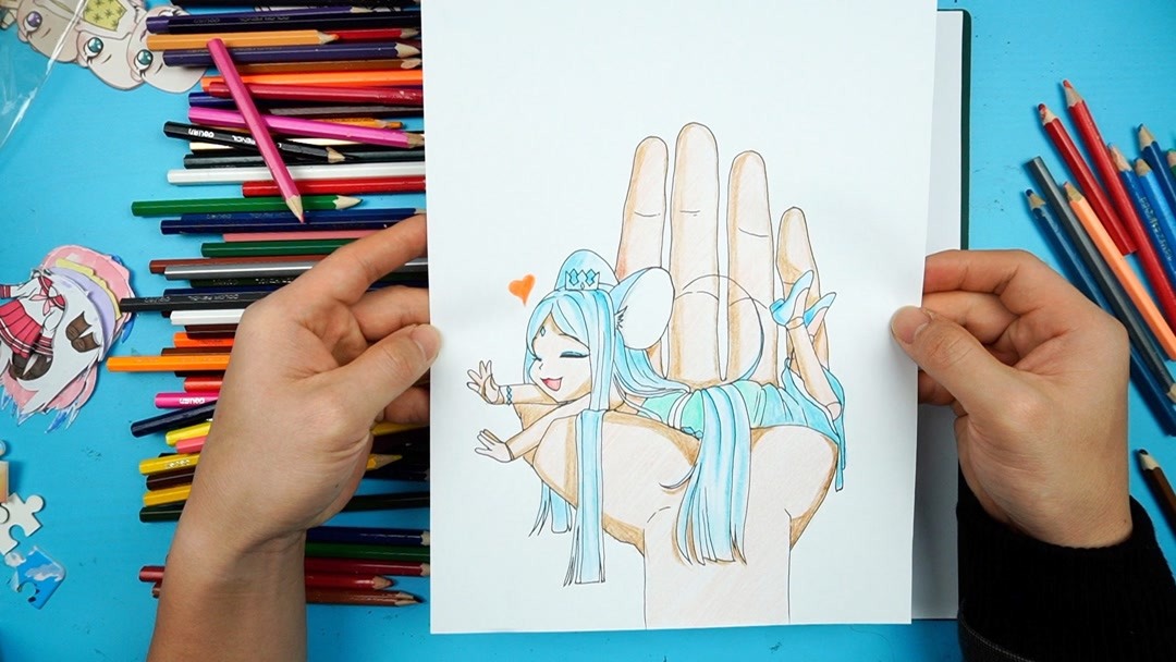 临摹精灵梦叶罗丽人物,冰公主的小老鼠装扮