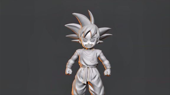 【3D建模】龙珠小悟空3D模型制作,ZBrush加速雕刻过程