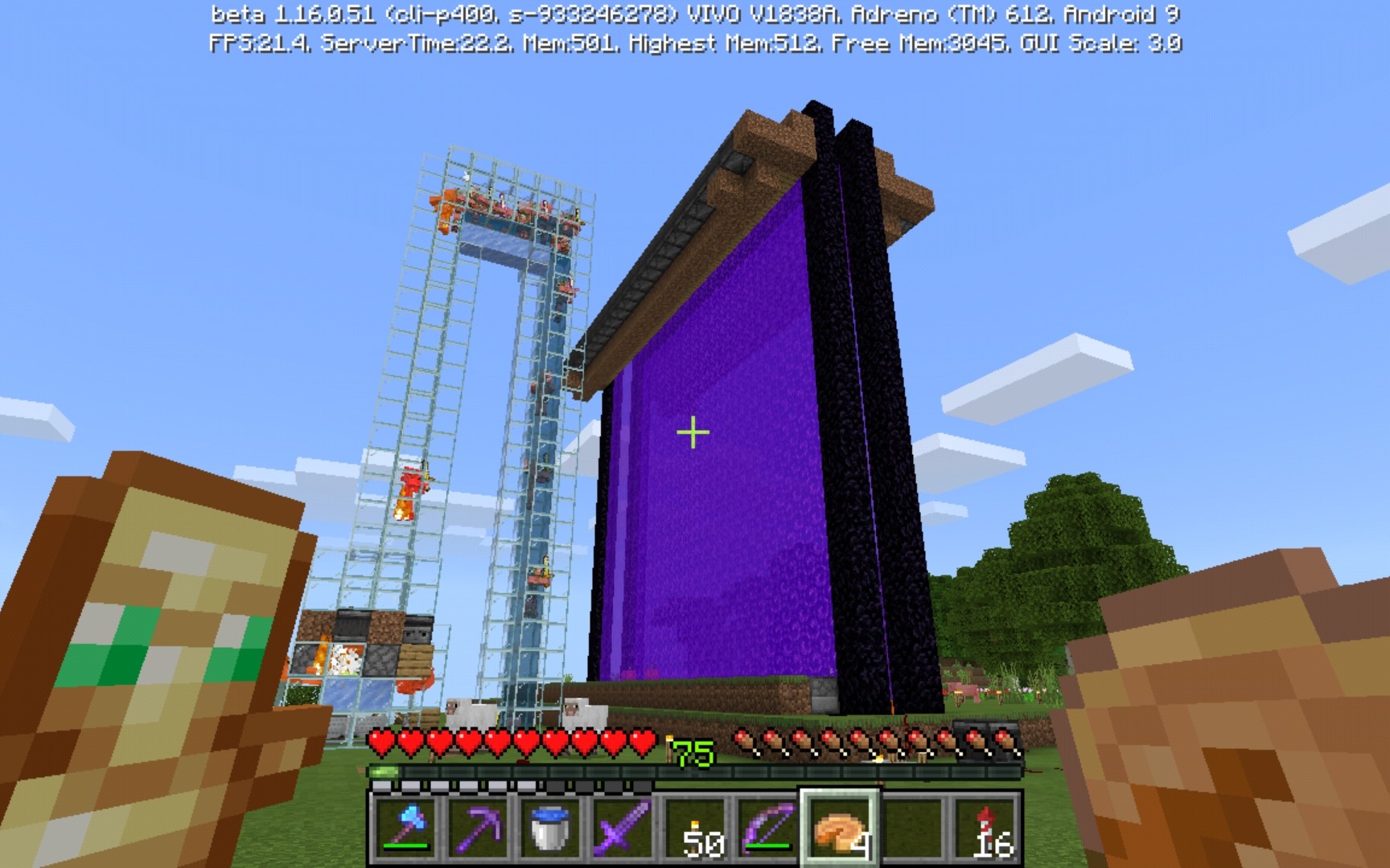 【低俗】《我的世界》生存日记#11高效简易猪人塔