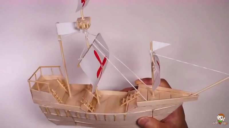DIY-如何使用雪糕棒制作一艘帆船
