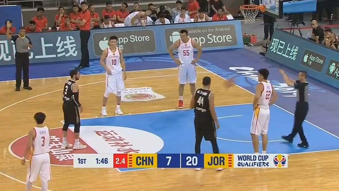 2018年男子篮球世界杯预选赛,中国对约旦第一节