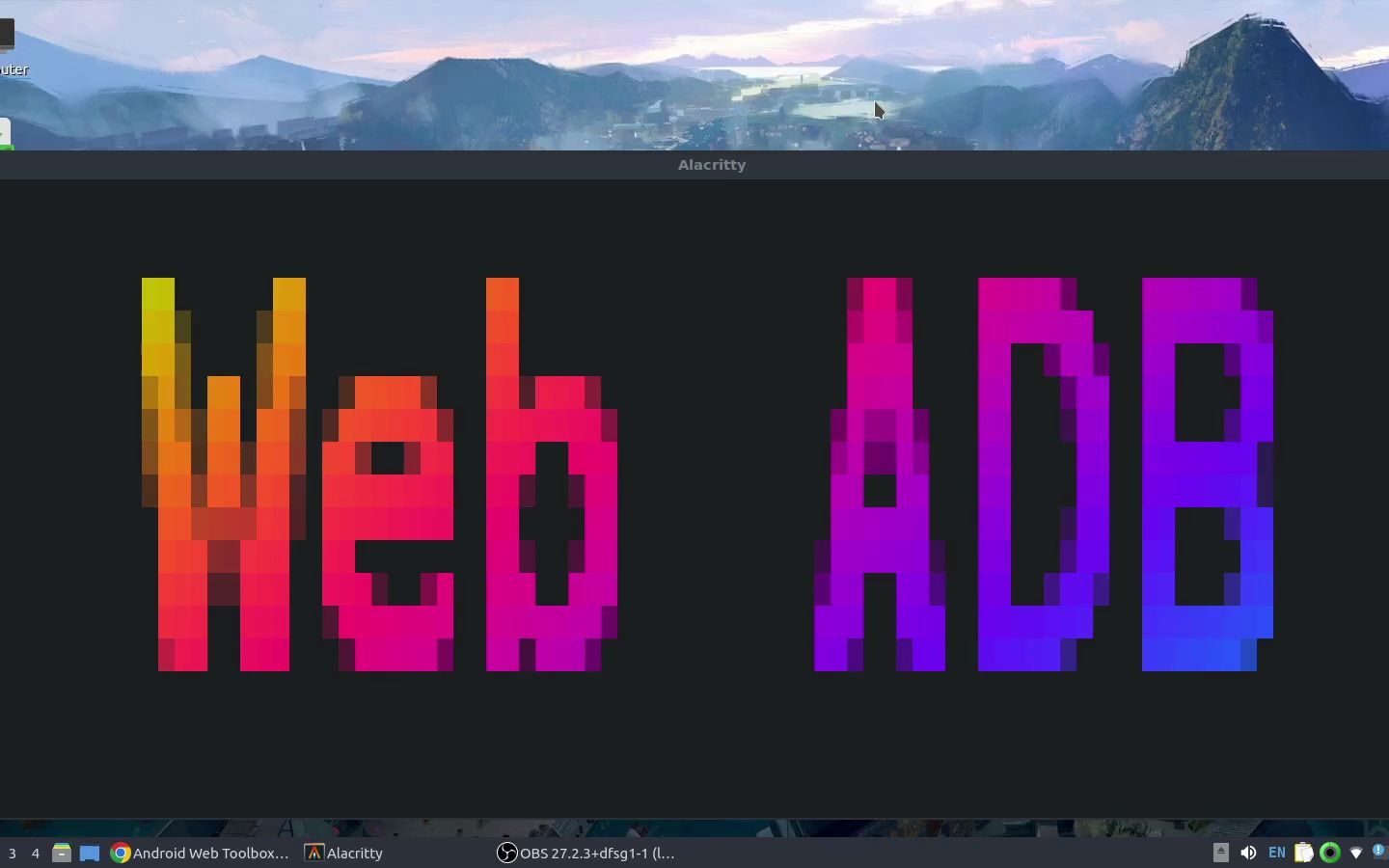 在Chrome浏览器上使用 adb 和 scrcpy