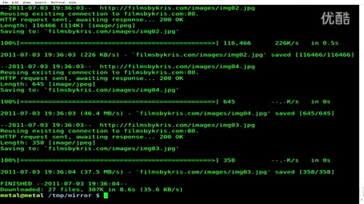 使用wget镜像网站