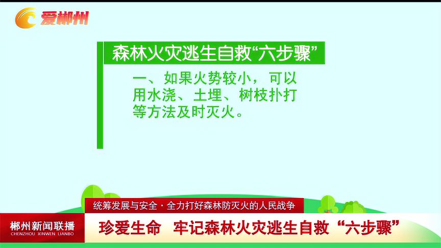 珍爱生命 牢记森林火灾逃生自救“六步骤”