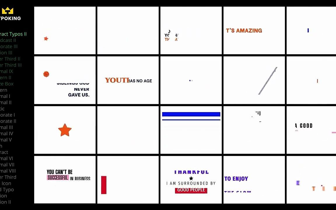 AE脚本-1122个超级无敌文字标题排版动画大合集预设