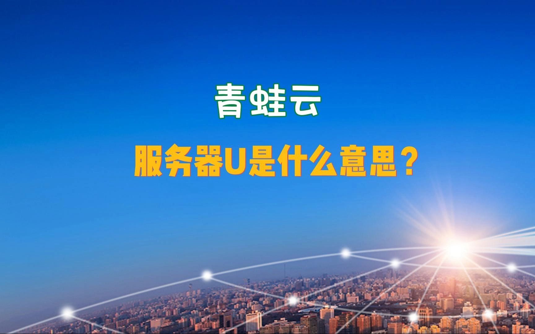 服务器租用托管参数u是什么意思?